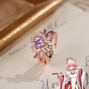 Buy Handmade Genshin Impact Rings, Genshin Inspired Adjustable Ring ...