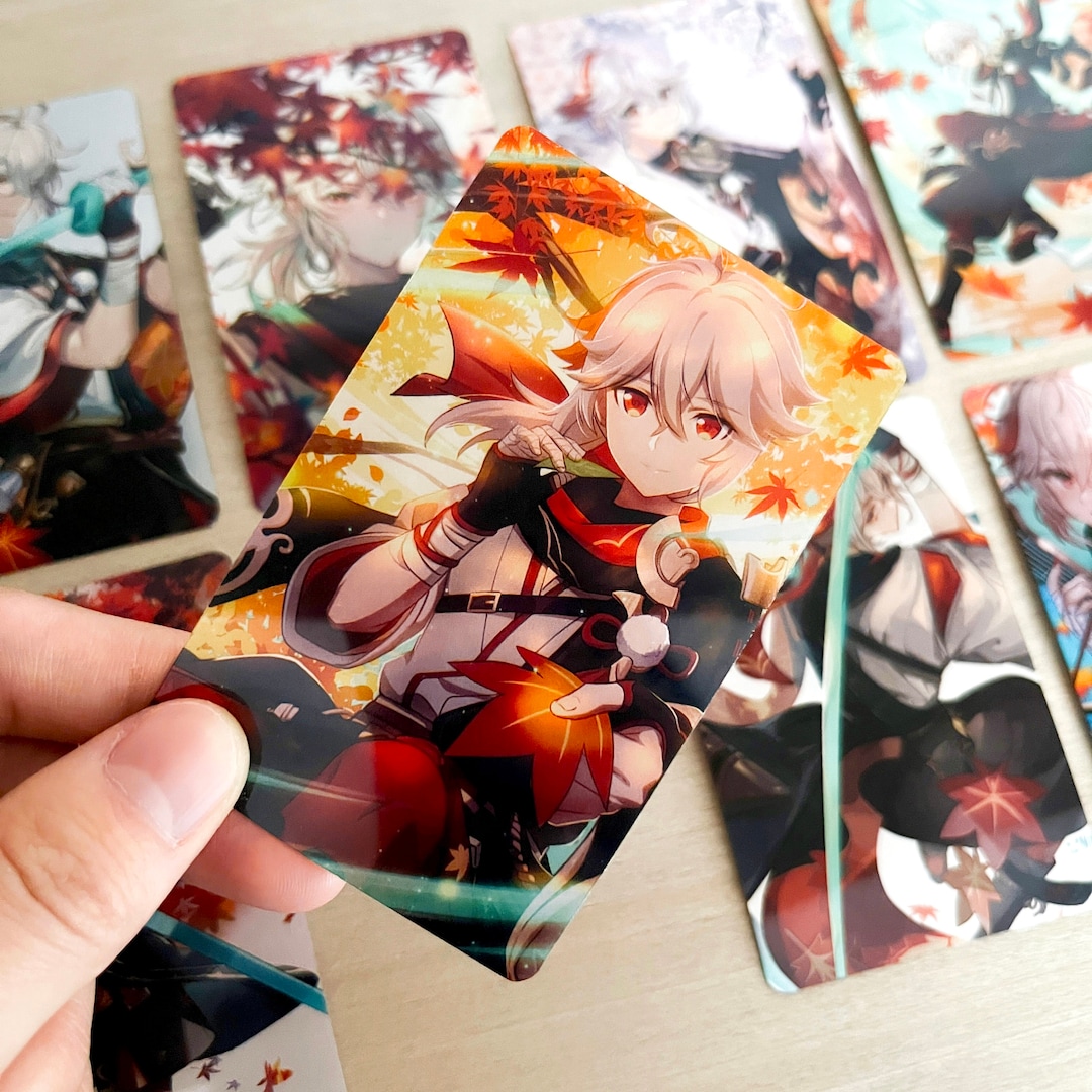 10PCS Genshin Impact Kaedehara Kazuha Card Stickers, Waterproof ...