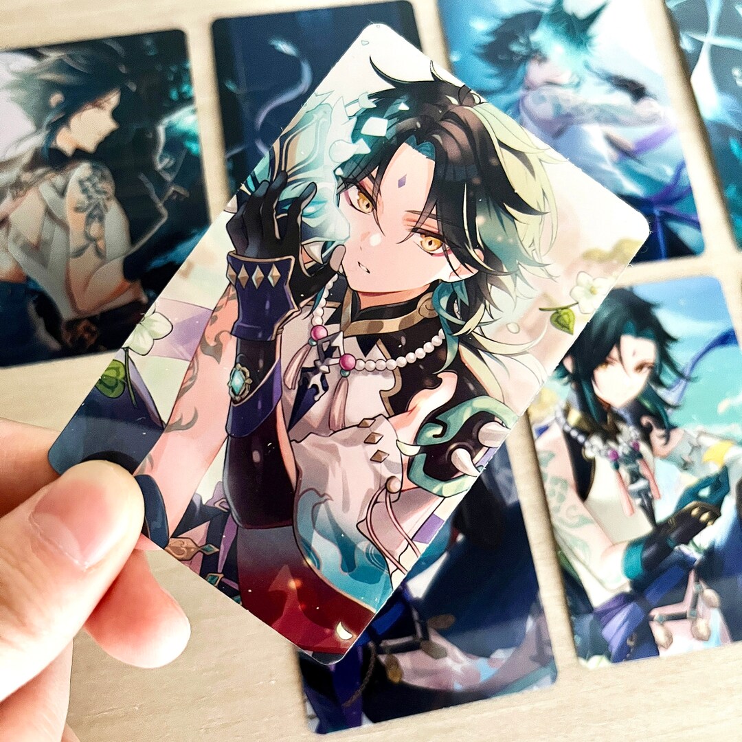 10PCS Genshin Impact Xiao Card Stickers, Genshin Waterproof Stickers for Water Bottle, Laptop ...