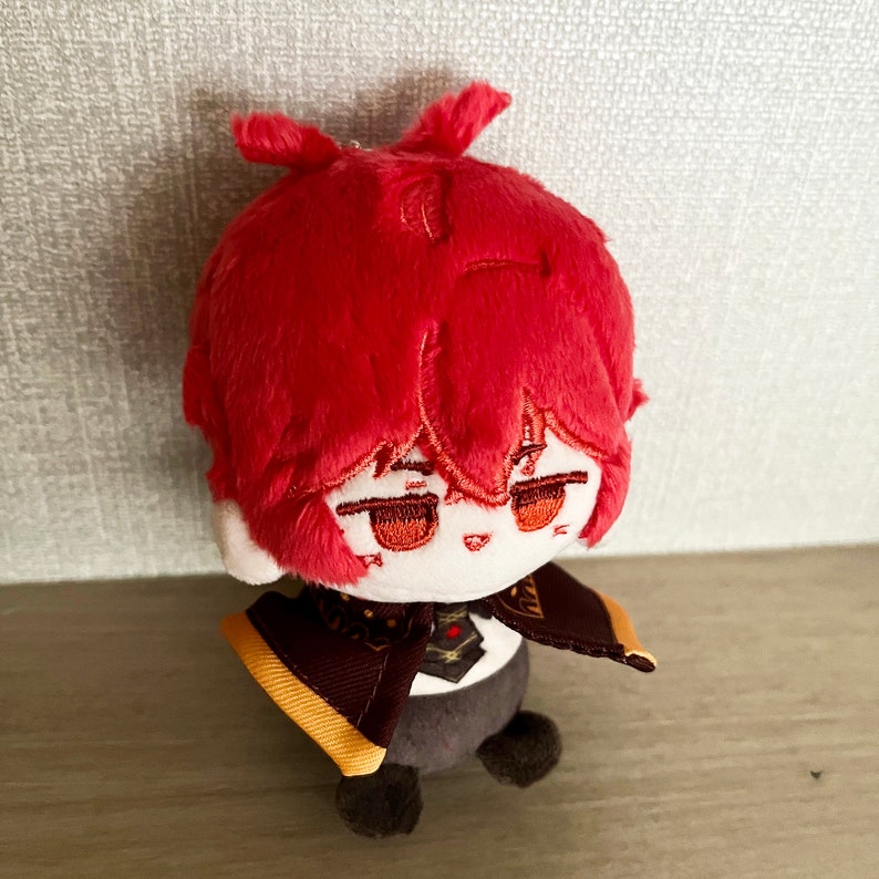 Genshin Impact Diluc Plushies Keychain, Handmade Genshin Diluc Doll ...