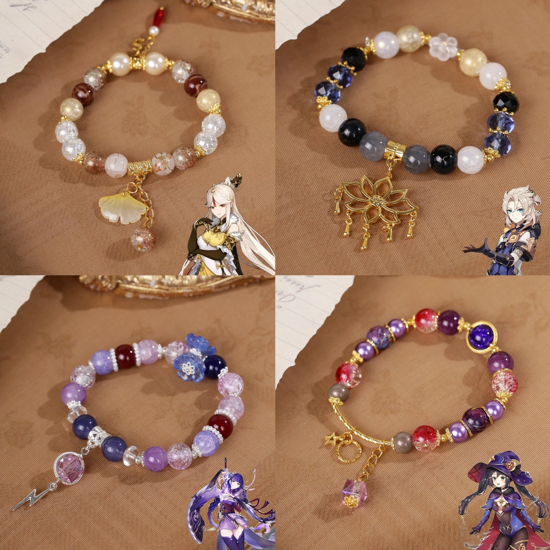 Handmade Genshin Impact Characters Bracelet, Genshin Inspired Jewelry ...