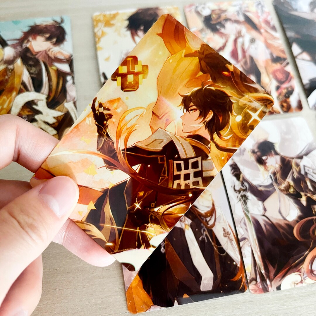 10PCS Genshin Impact Zhongli Card Stickers, Genshin Waterproof Stickers ...