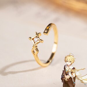 Handmade Genshin Impact Rings, Genshin Inspired Jewelry Adjustable Ring, Genshin Gift, Wanderer ...