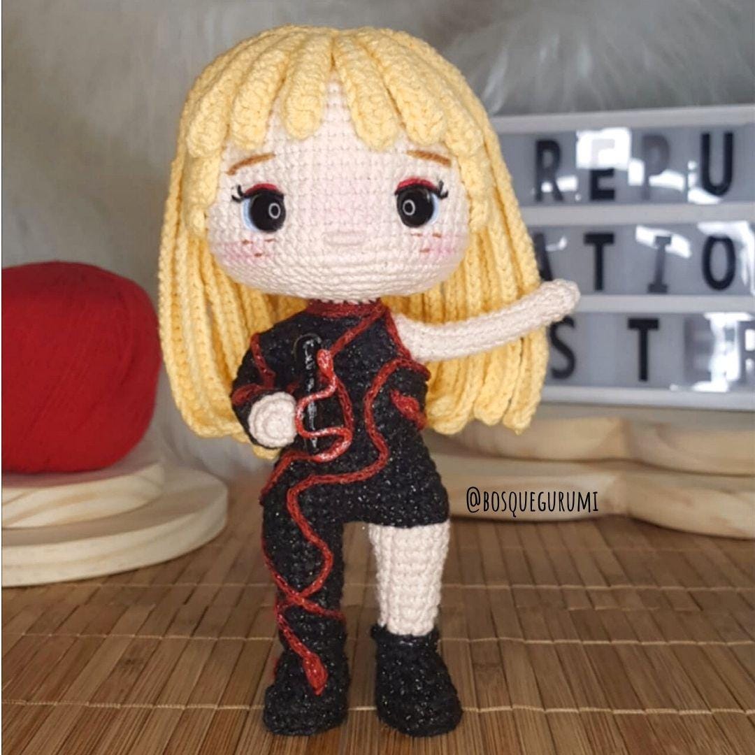 AMIGURUMI PATTERN Taylor Crochet Pattern (reputation) ENGLISH - Etsy