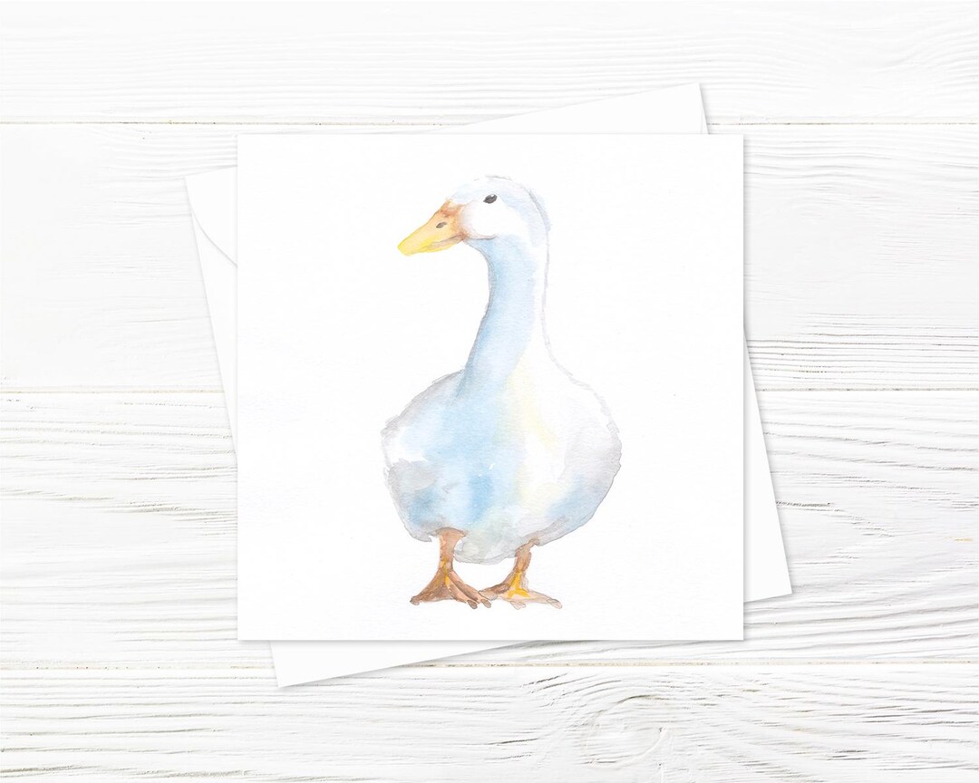 Goose Greeting Card, Fine Art, Watercolour, Bird, Farm, Wildlife ...