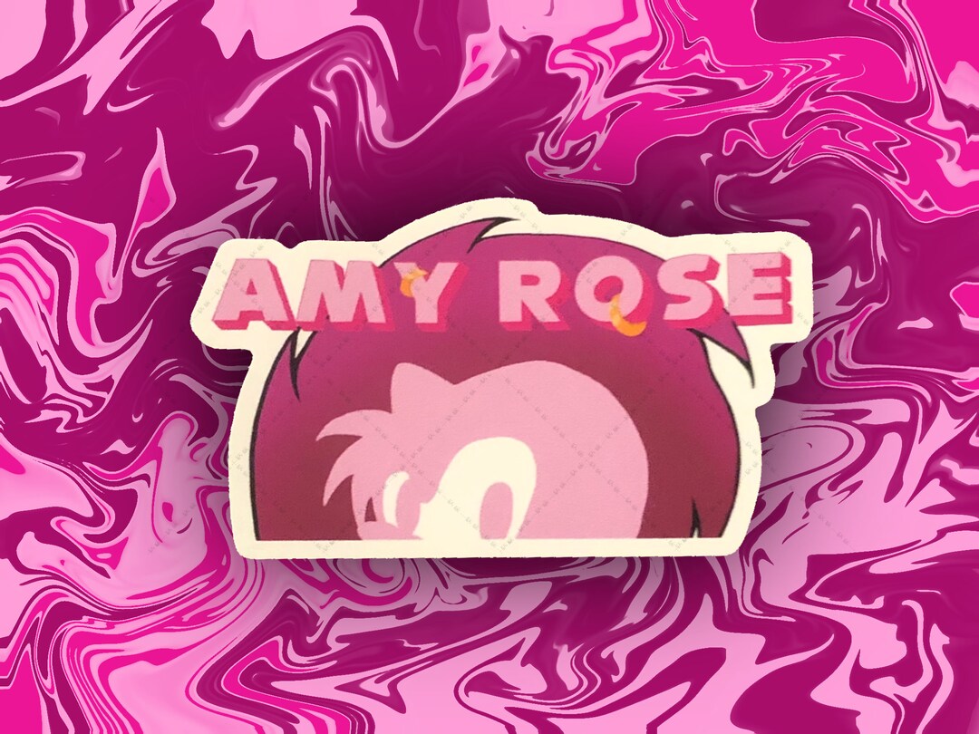 Sticker | "amy Rose the Hedgehog Peeker" | Retro Gaming | Decal for ...