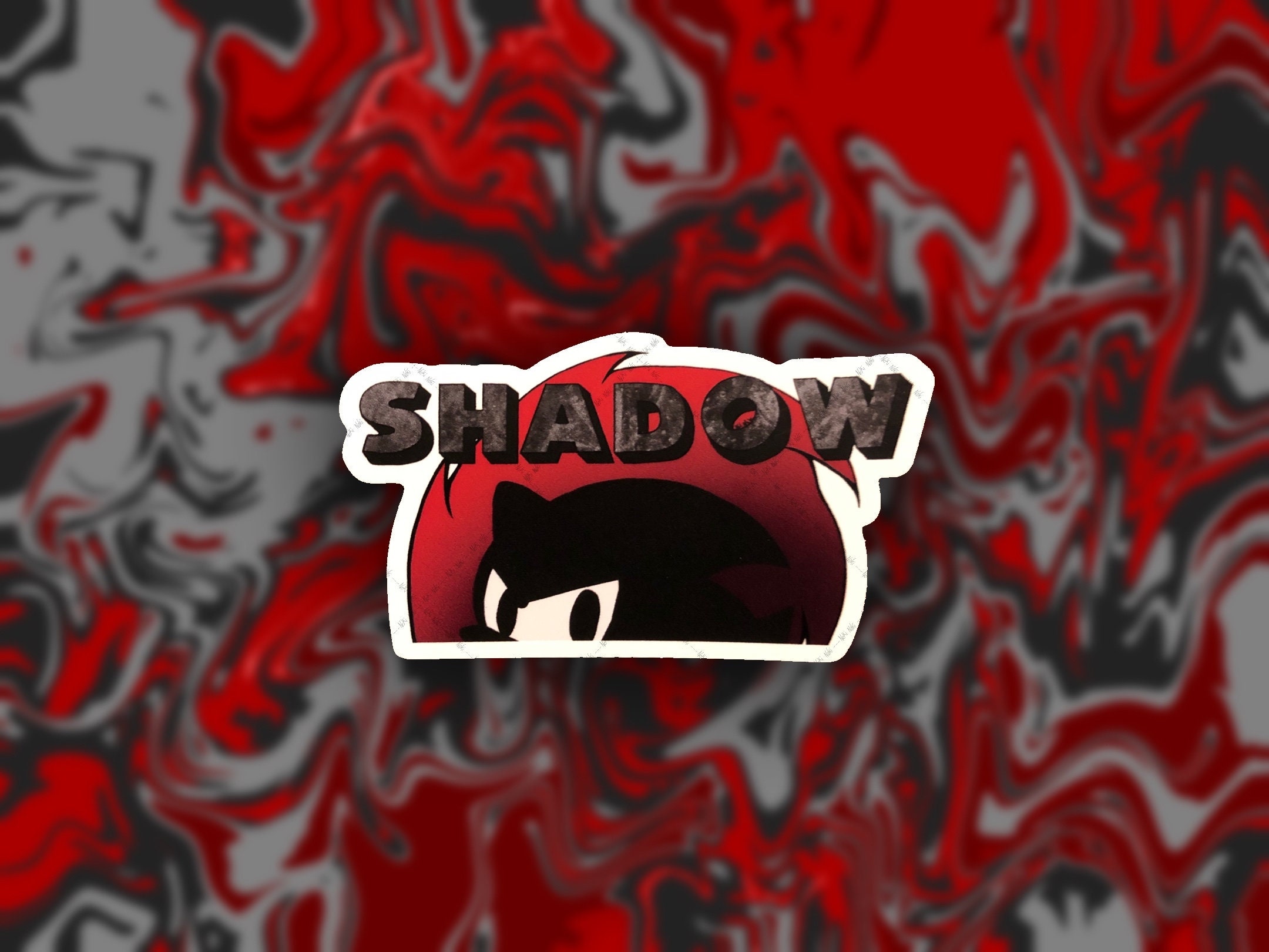 Sticker | "shadow the Hedgehog Peeker" | Retro Gaming | Decal for Phone ...
