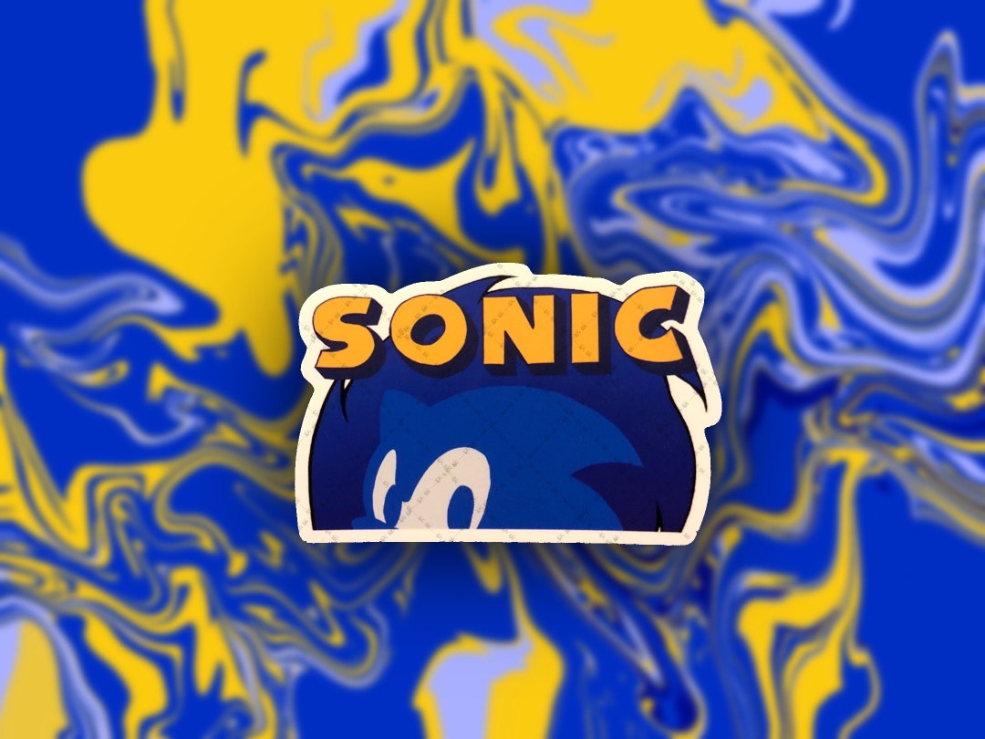 Sticker | "sonic the Hedgehog Peeker" | Retro Gaming | Decal for Phone ...