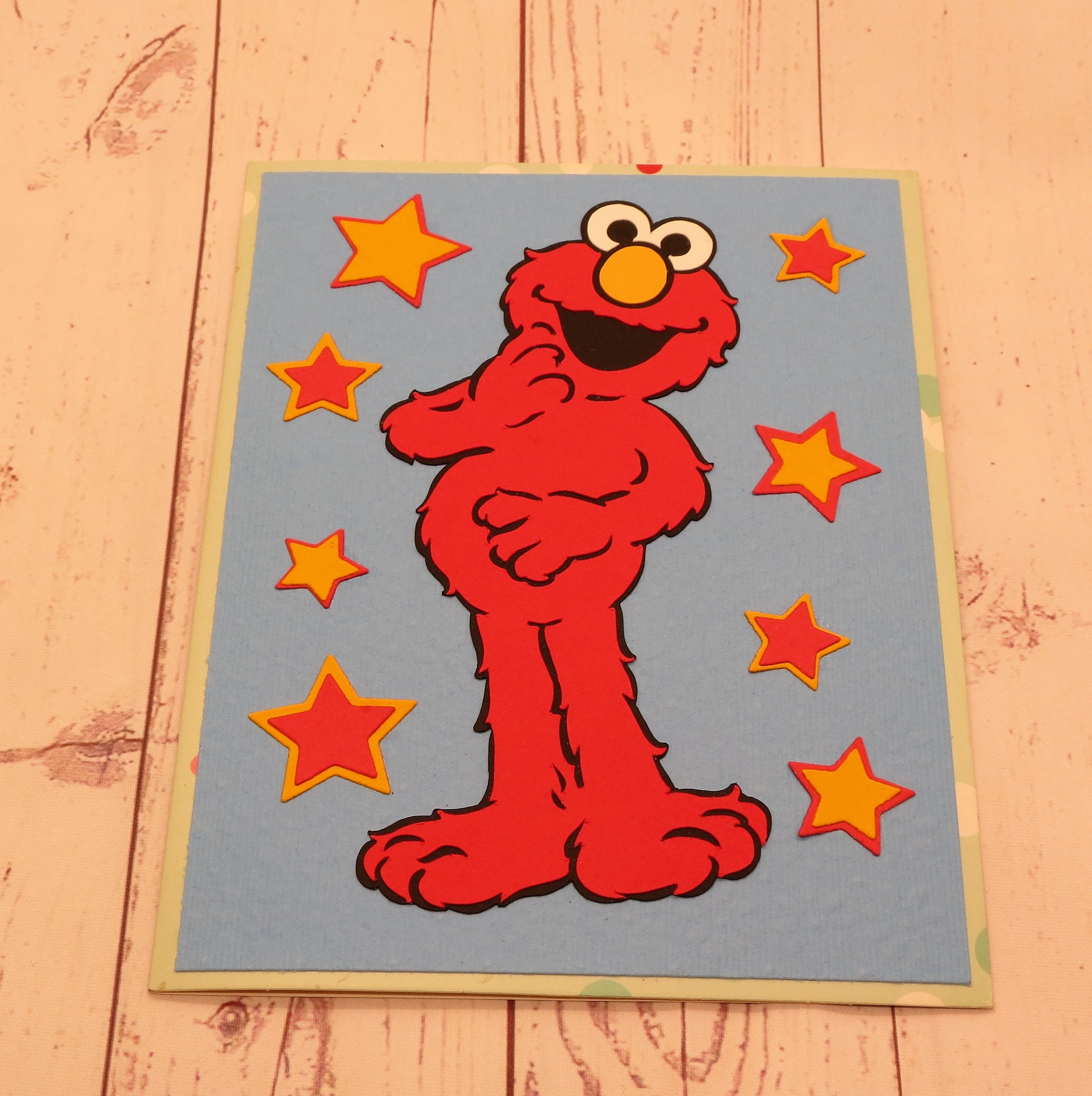 Elmo Sesame Street Birthday Card Greeting Card Card Holiday Blank - Etsy