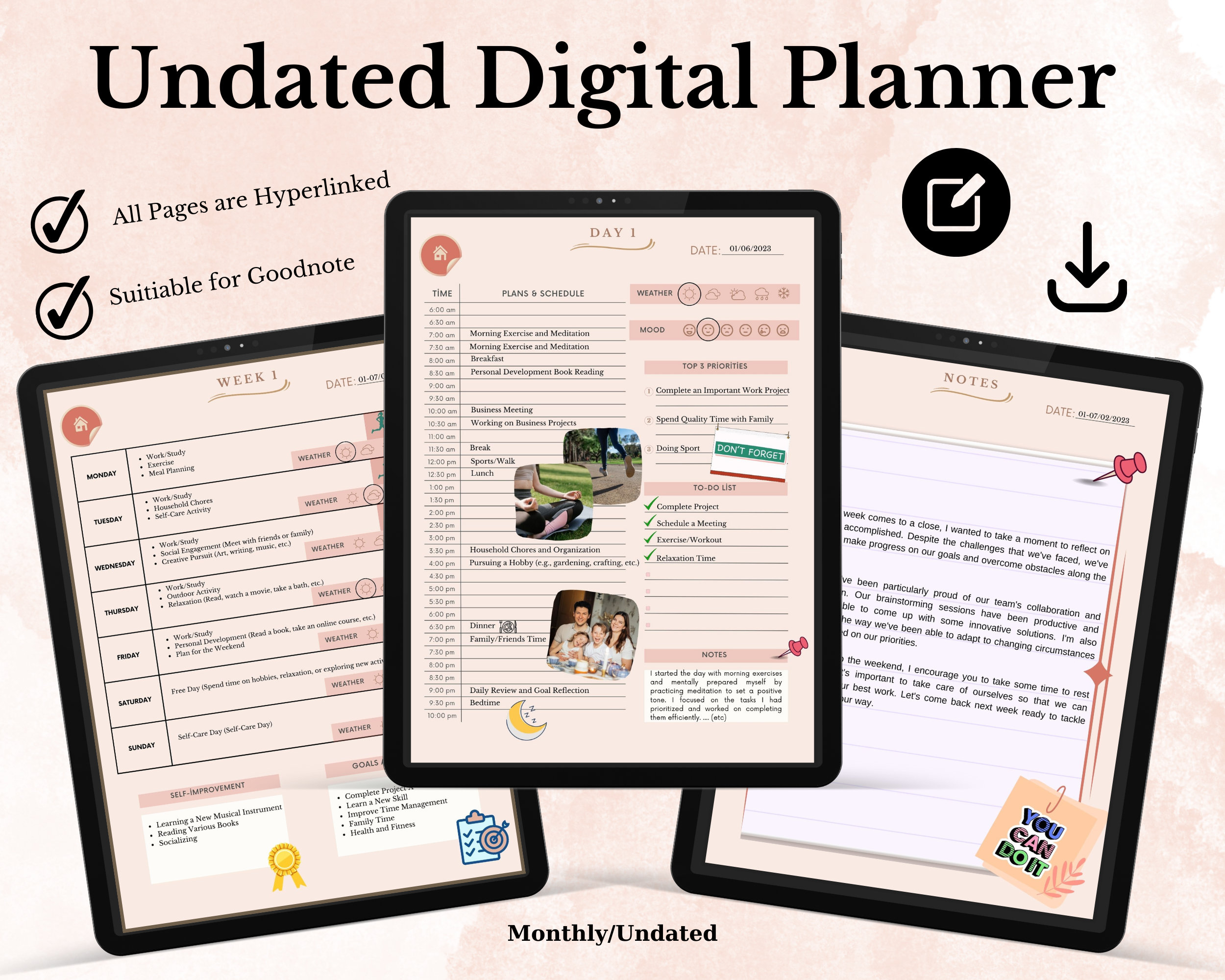 Goodnotes Planner/undated Digital Planner/printiable Planner/ipad ...