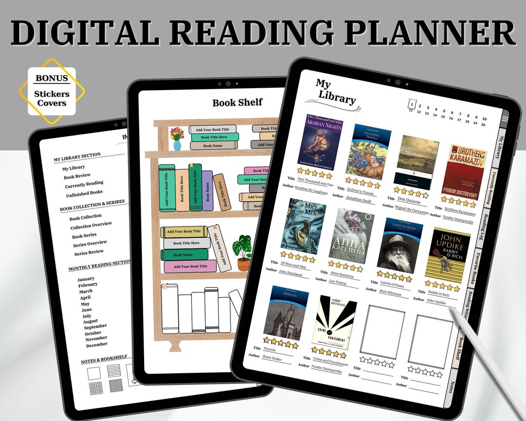 Digital Reading Journal: Book Review & Tracker (goodnotes Journal) - Etsy