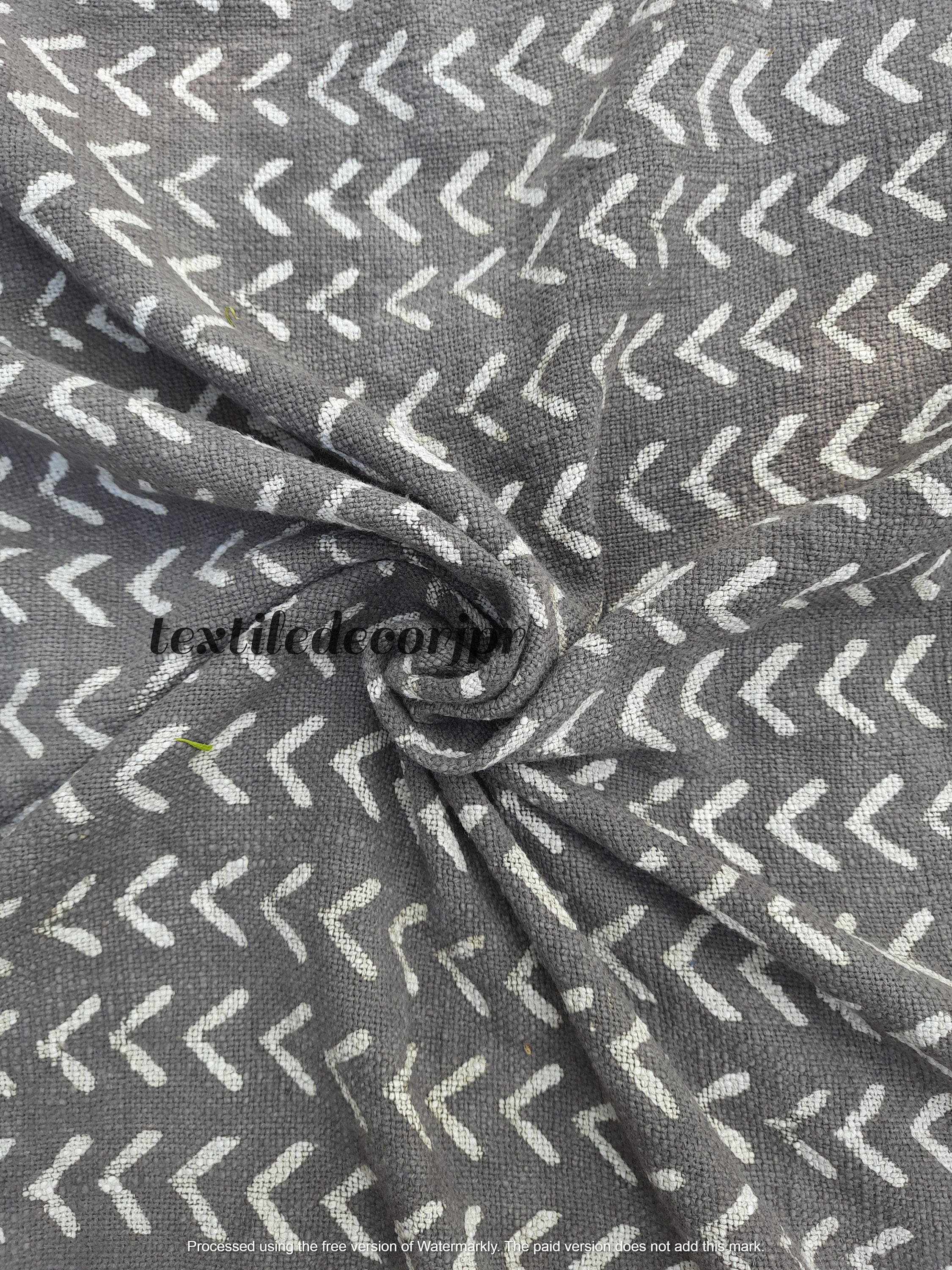 Indian Home Textile Decorative Grey Color Hand Block Printed African ...