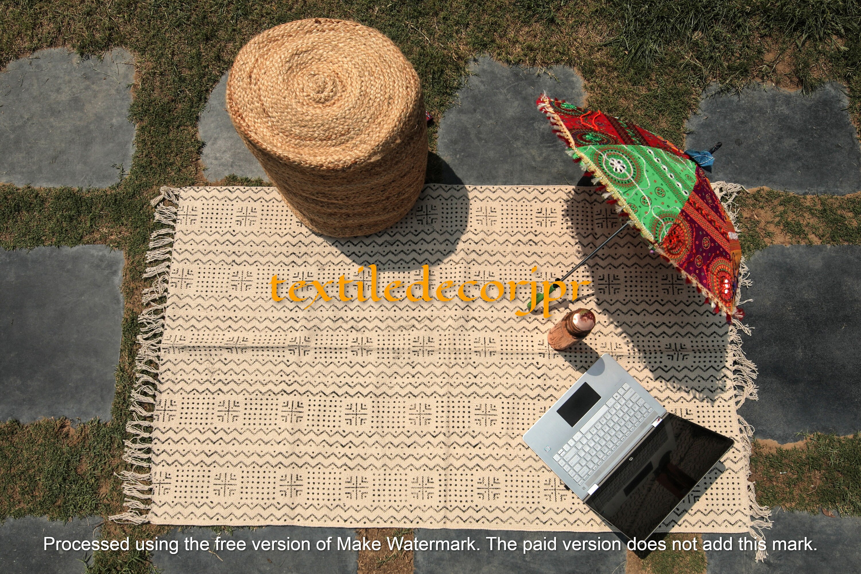 Mudcloth Cotton Rug African Print Rustic Slub Rug Boho - Etsy