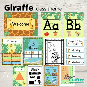 Giraffe Classroom Decor - Etsy