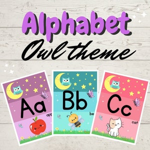Alphabet Posters / Owl Classroom Decor - Etsy