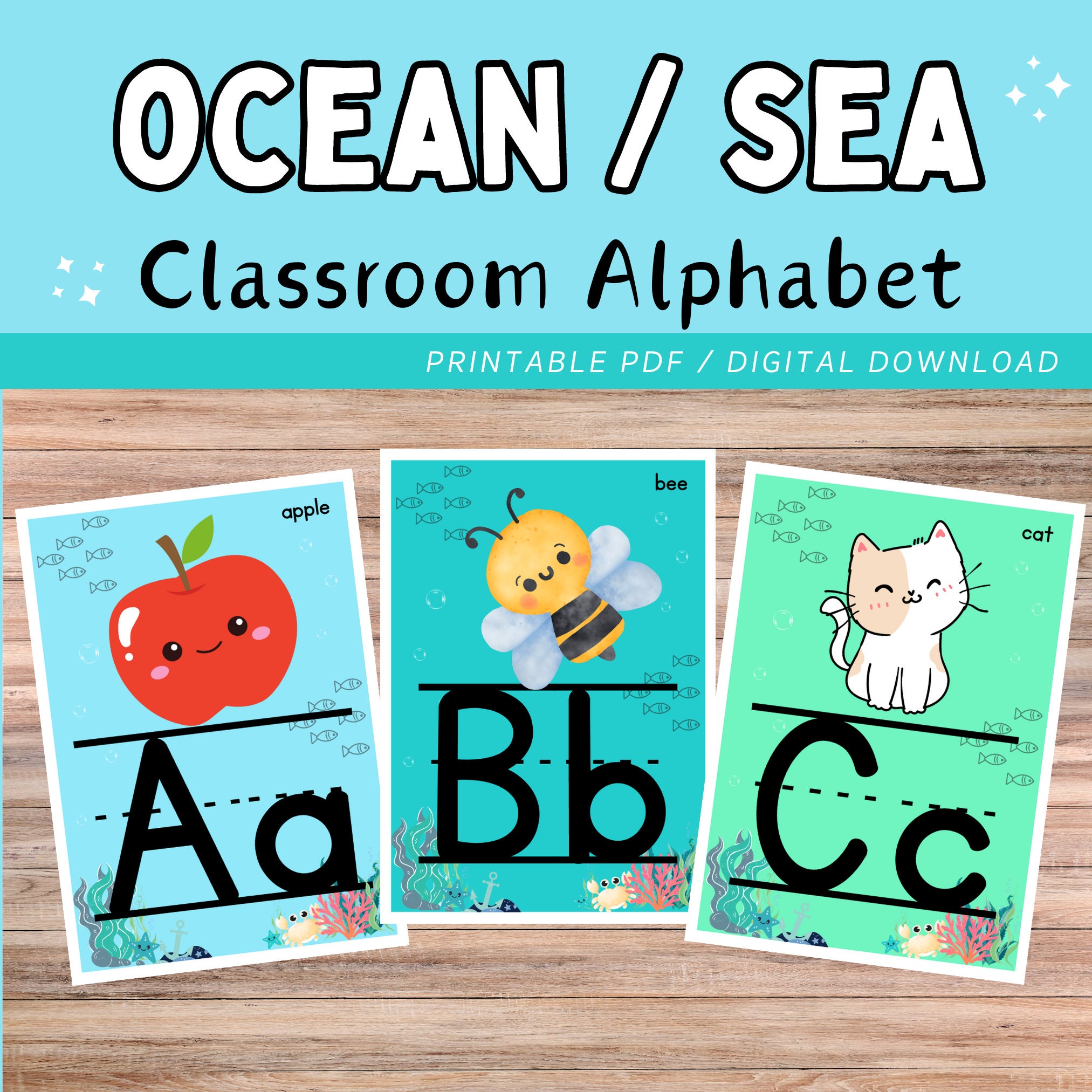 Ocean Alphabet Posters / Sea Classroom Décor Printables - Etsy