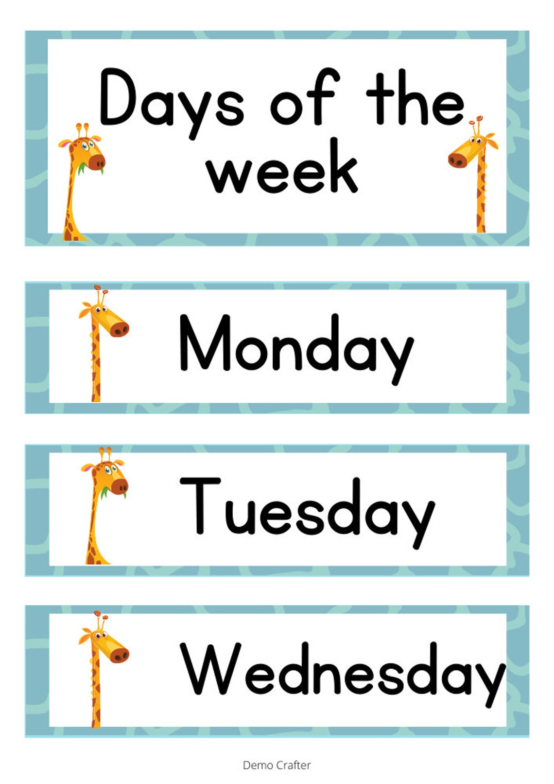 Giraffe Classroom Decor - Etsy