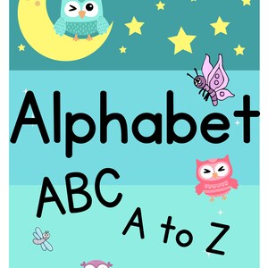 Alphabet Posters / Owl Classroom Decor - Etsy