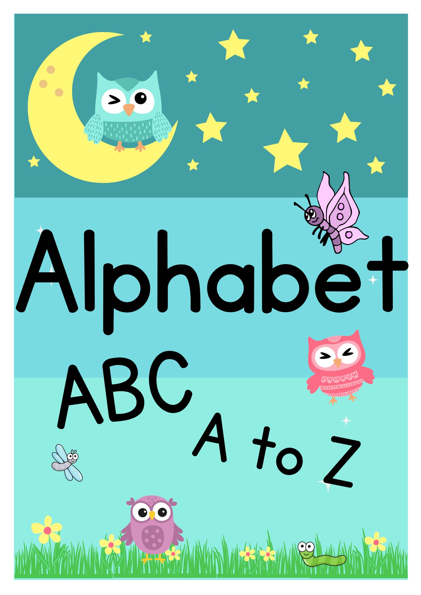 Alphabet Posters / Owl Classroom Decor - Etsy