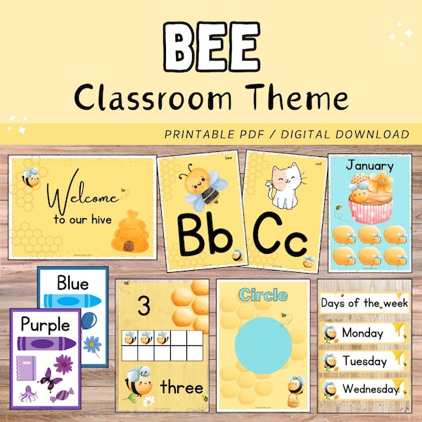 Alphabet Posters / Bee Classroom Decor - Etsy