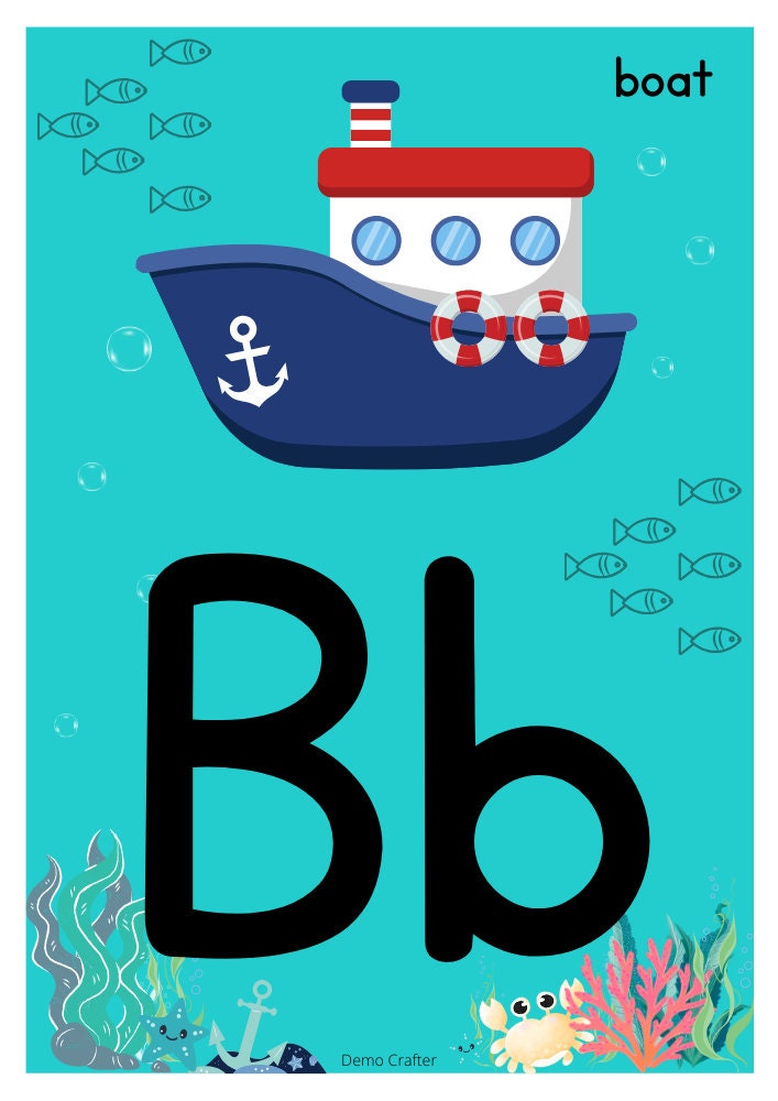Ocean Alphabet Posters / Sea Classroom Décor Printables - Etsy