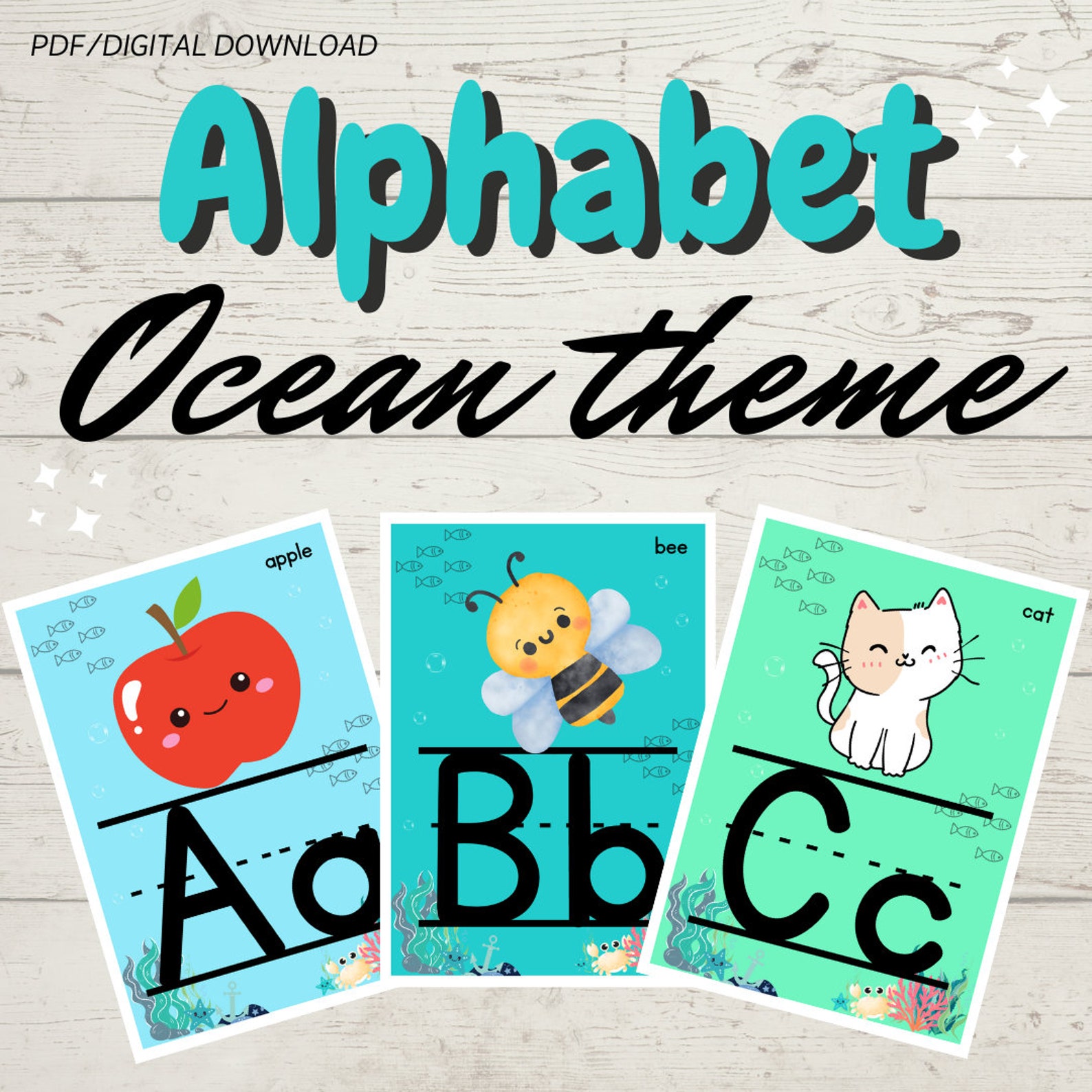 Alphabet Posters / Ocean Classroom Decor / Under the Sea Class - Etsy