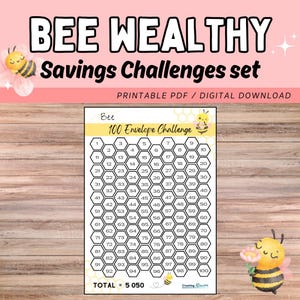 Bee Wealthy Savings Challenges Set / Money Saving / Digital Download ...