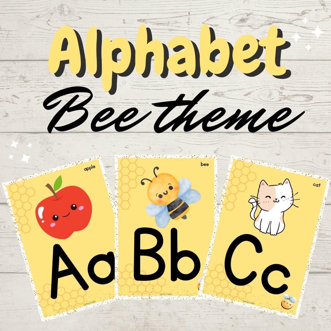 Alphabet Posters / Bee Classroom Decor - Etsy