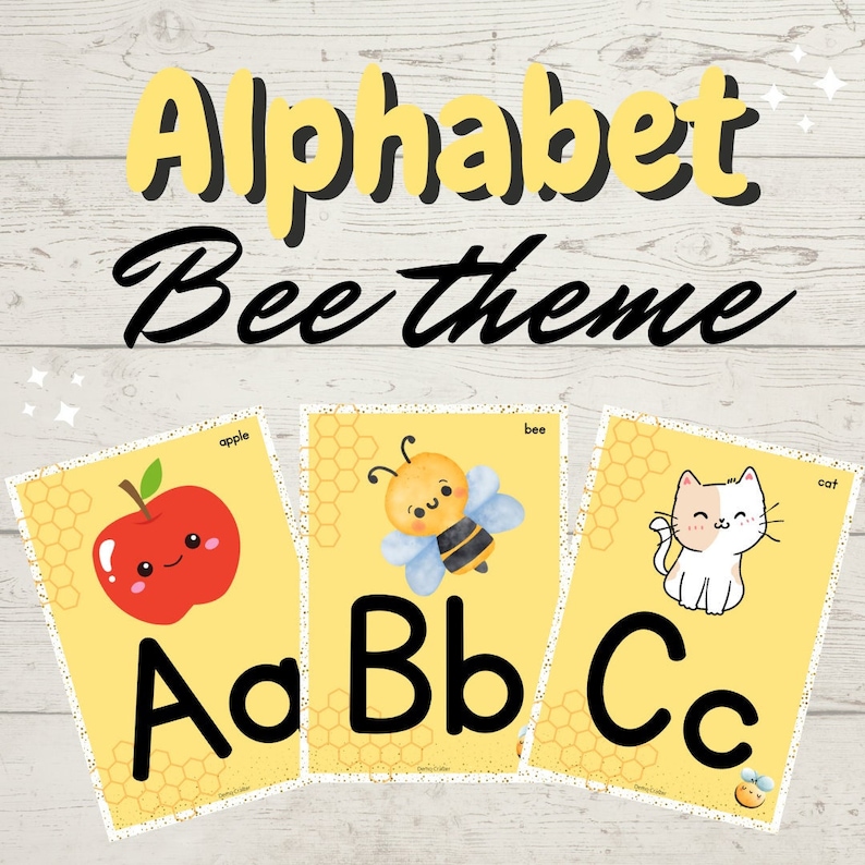 Alphabet Posters / Bee Classroom Decor - Etsy