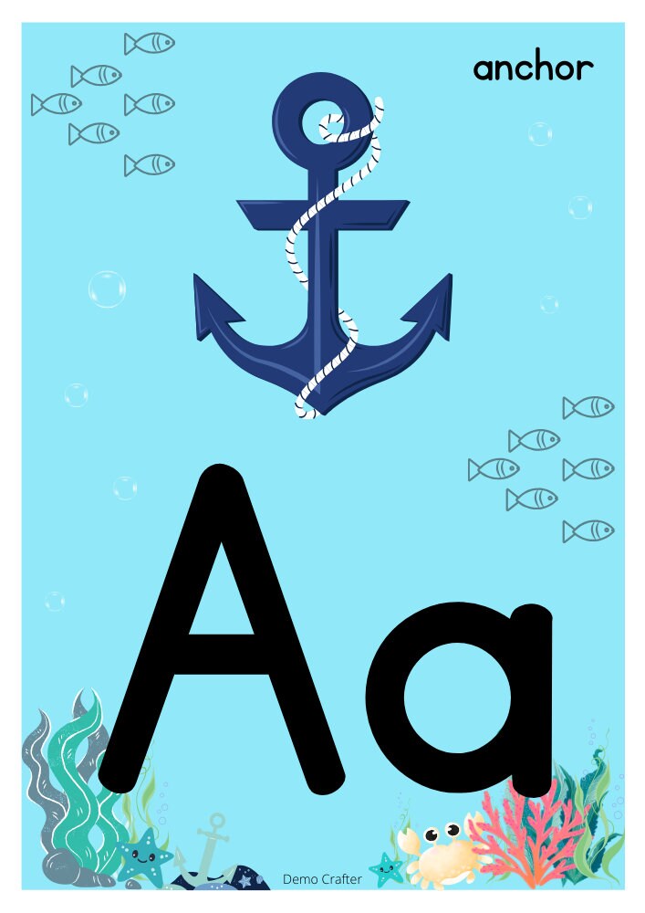Ocean Alphabet Posters / Sea Classroom Décor Printables - Etsy