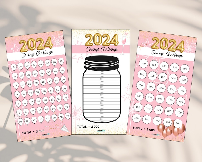 Savings Challenge A6 Bundle Digital Download Set - Etsy
