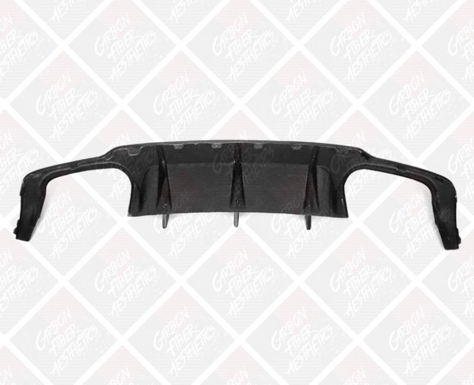 Mercedes Benz W204 C Class Carbon Fiber Rear Diffuser Big Fins Style ...