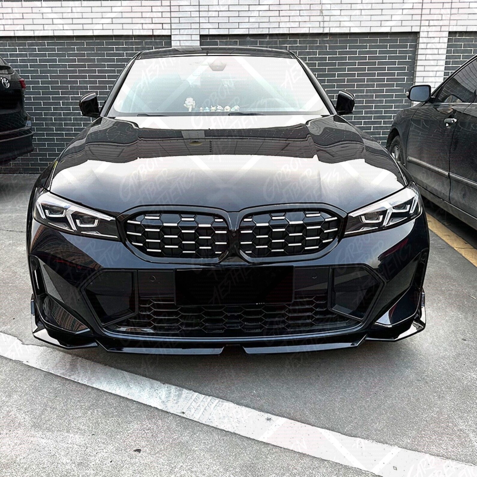 BMW G20 3 Series M340 330 M Performance Style Gloss Black Front Lip ...