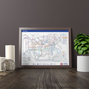 London Underground Tube Map Large Poster Art Print Home & - Etsy