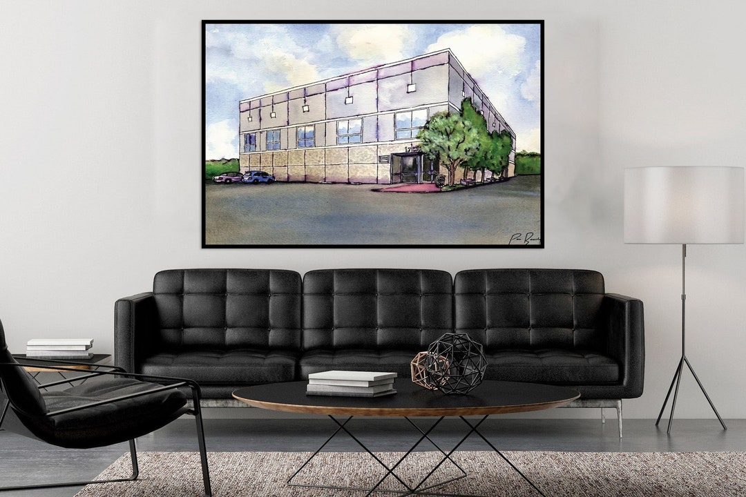 The Office - Pam's Watercolor Painting Replica Print - Dunder Mifflin ...