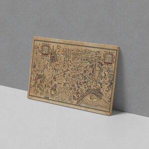 Harry's World Map Printed on Canvas Best Movies Canvas Art Medieval ...