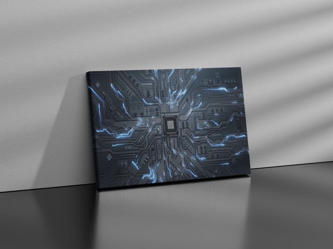 Computer Science Wall Decor, Electronic Wall Art, Extra Large Canvas ...