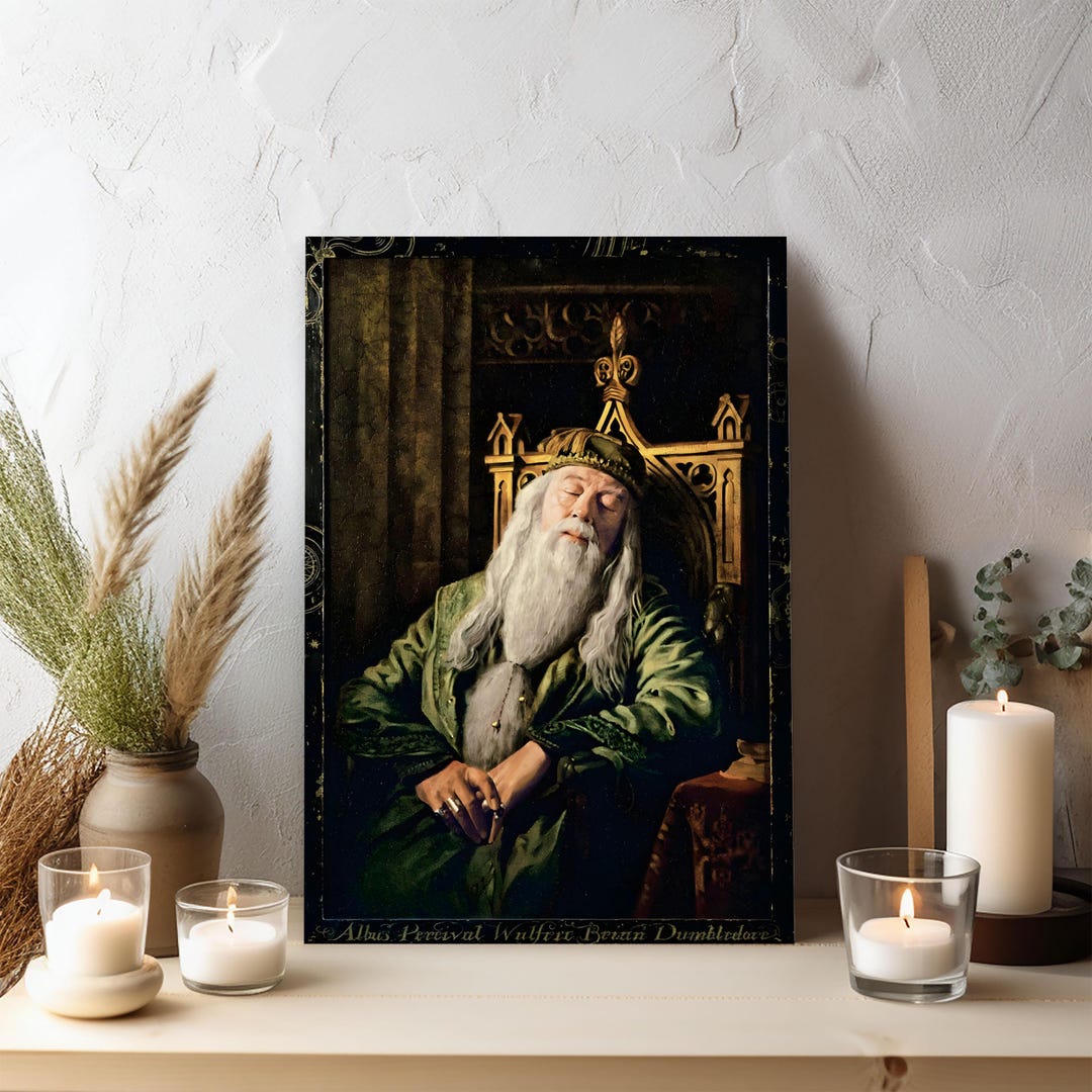 Wizard Headmaster Portrait Canvas, Magical Professor Oil Painting ...