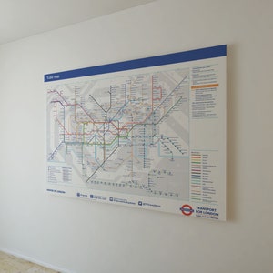 London Underground Tube Map Large Poster Art Print Home & - Etsy