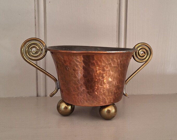 Copper and Brass Flower Pot From Sweden. - Etsy UK