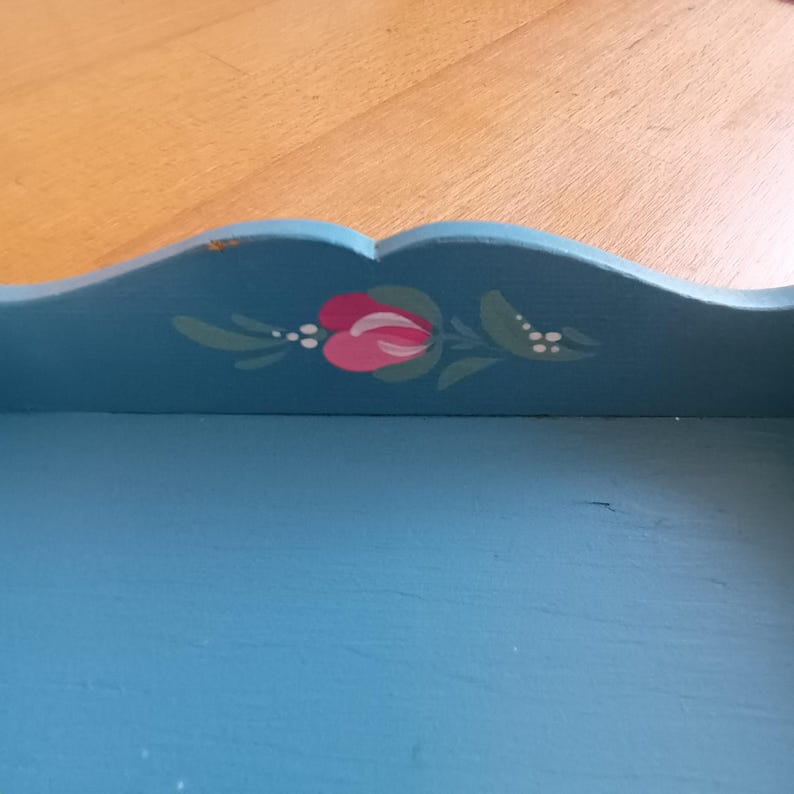 Blue, Wooden Allmoge Tray. - Etsy UK
