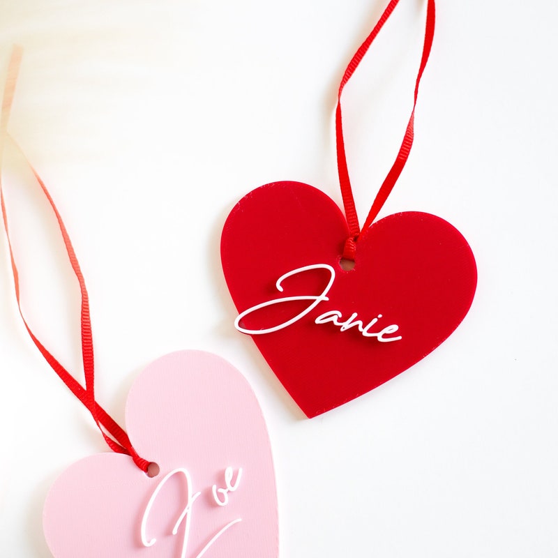 Custom Heart Wedding Tags - Etsy