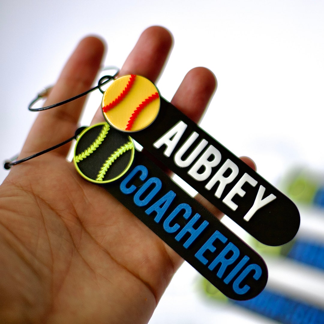 Custom 3D Printed Softball Keychain: Personalized Backpack Tag - Etsy