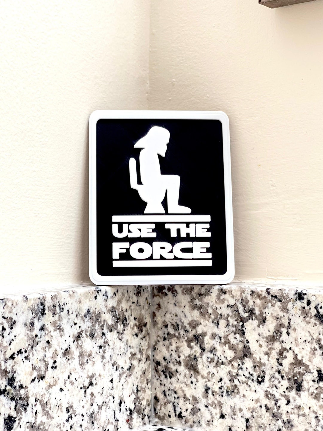 Use the Force Funny Bathroom Sign Restroom Sign - Etsy