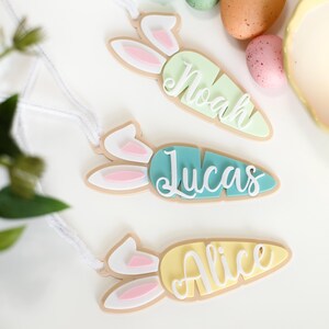 Personalized Carrot Easter Basket Tag: Custom Bunny Name Tag - Etsy