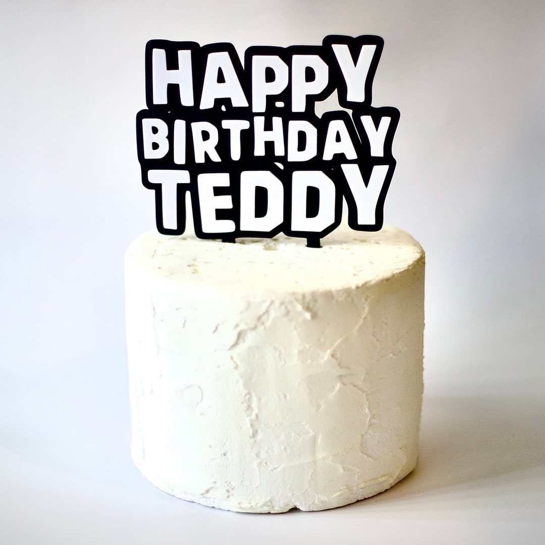 Custom Hollywood Sign Cake Topper - Name + Age + Happy Birthday - Pink Fashion Doll - 3D Printed ...