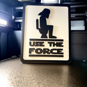 Use the Force - Funny Bathroom Sign - Restroom Sign - Etsy