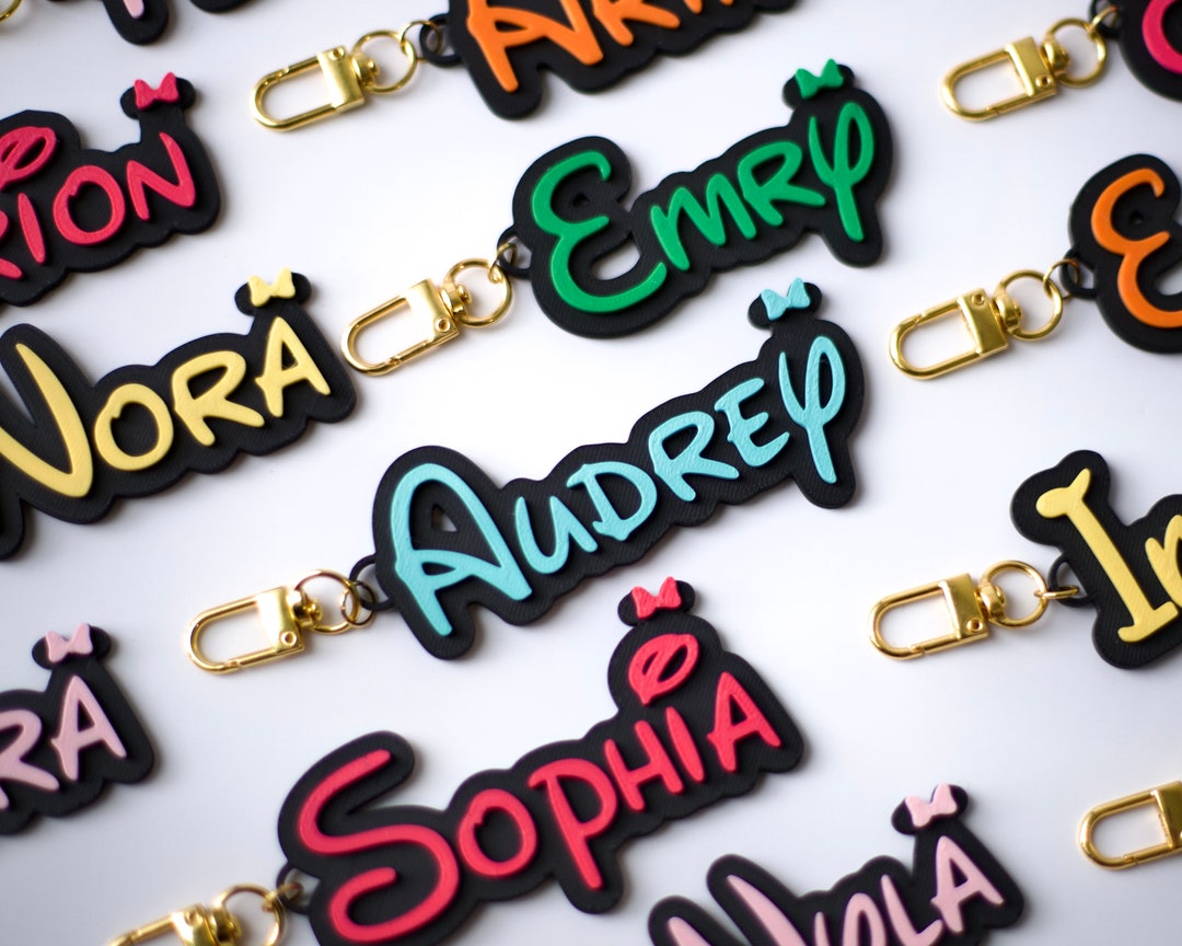 Personalized Name Keychain: Handmade Cheer, Party Favor, School Bag Tag ...