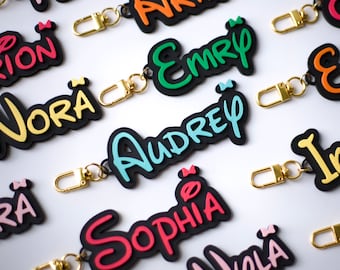 Personalized Name Keychain, Cute Confetti Acrylic Keyring, Backpack ...