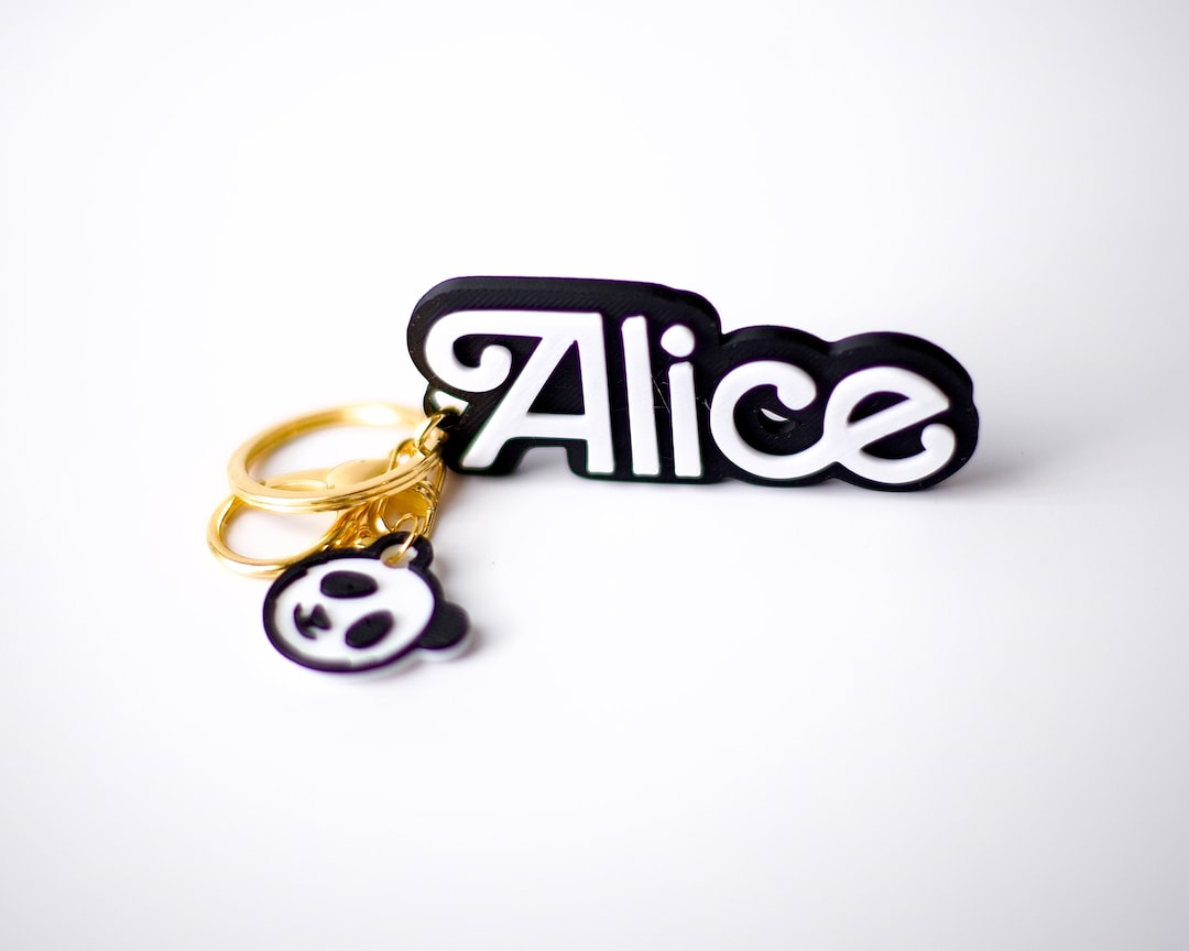 PERSONALIZED KEYCHAIN Panda Bag Charm Keychain Party Favor Back to ...
